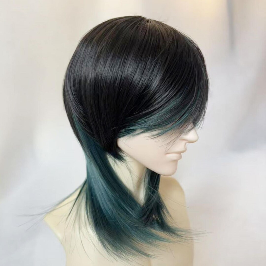 BJD Doll Wig: Multi-color Wolf Cut Style, Unstyled Raw Base - Etsy