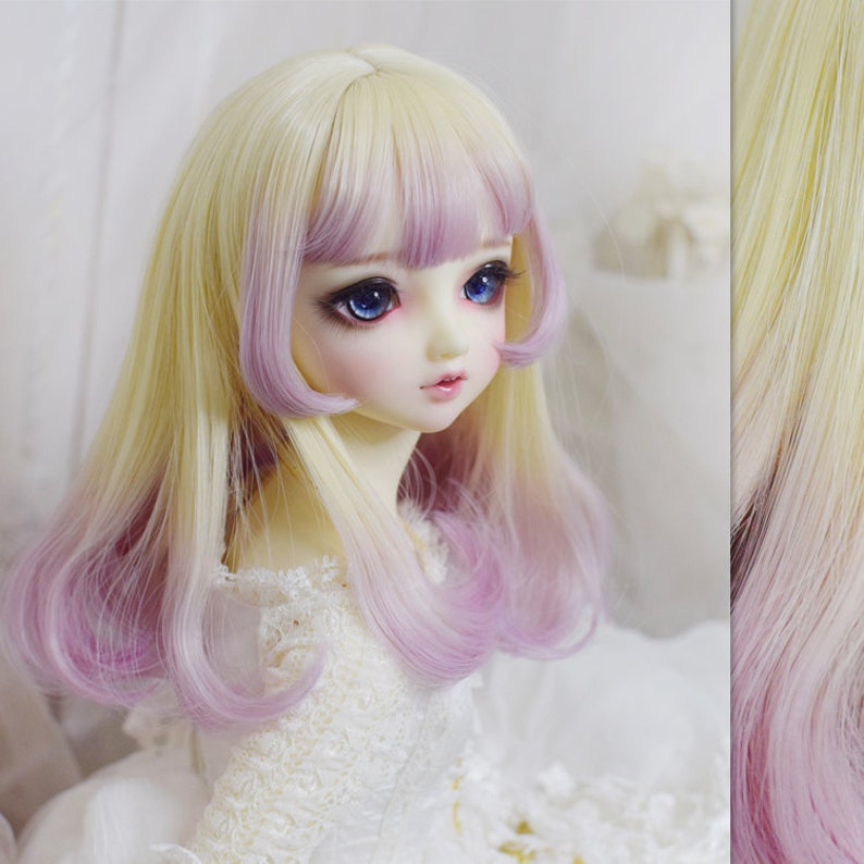 1/3 1/4 1/6 Dolls Sd BJD Doll Wig Gradient Blue for 6-7 - Etsy
