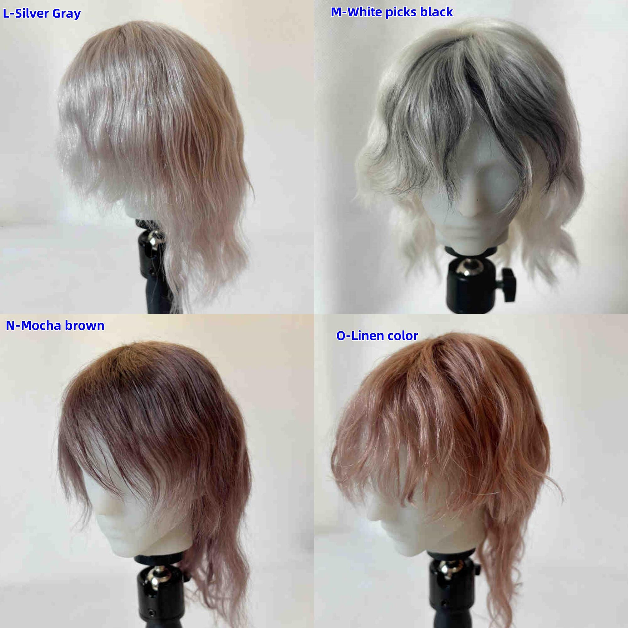 DIY BJD Mohair Wig: Multi-color Wolf Cut - 1/3 1/4 Doll Customization ...
