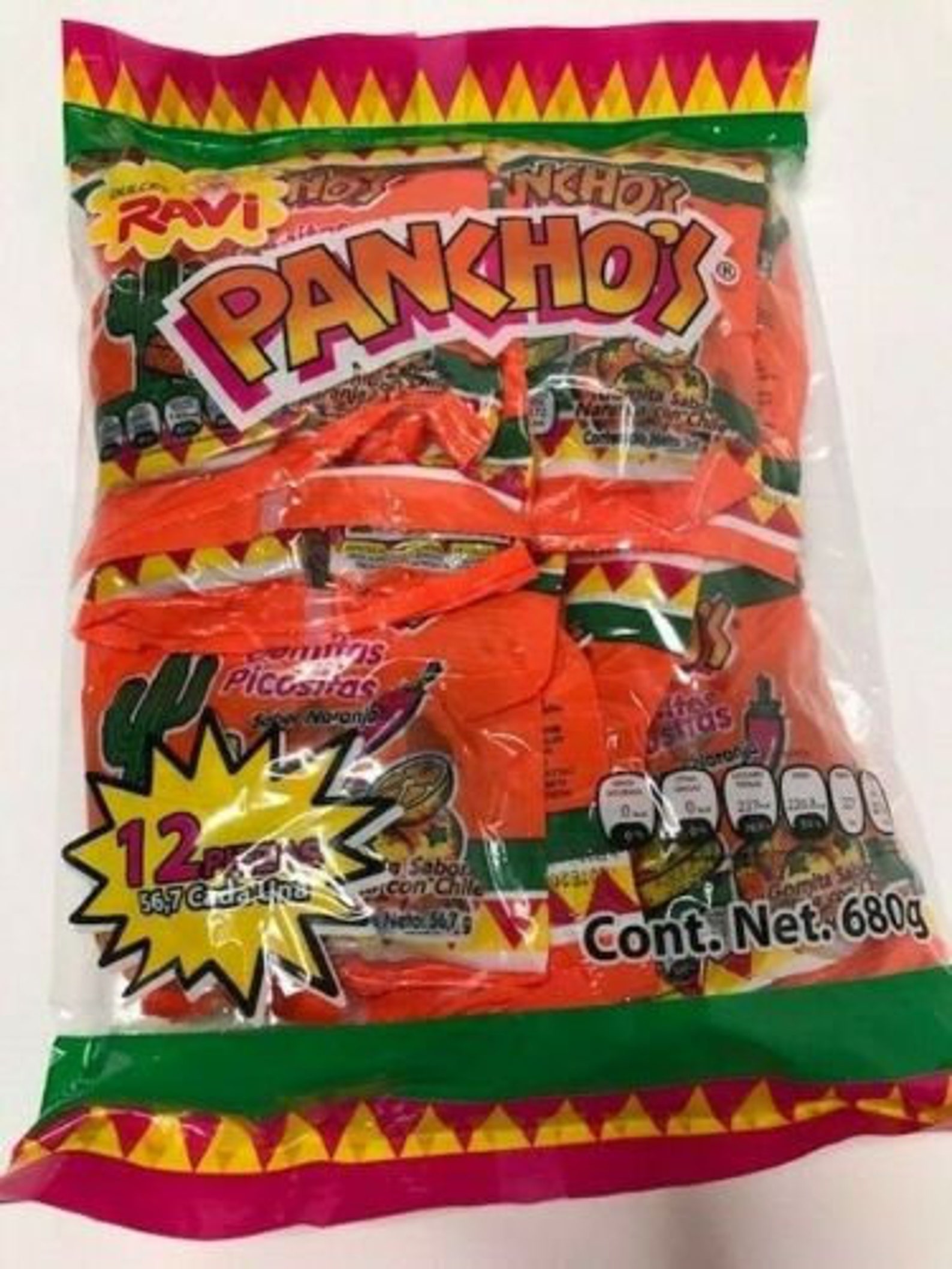 Panchos 12 PCS Sabor Naranja Con Chile Mexican Candy Wholesale | Etsy