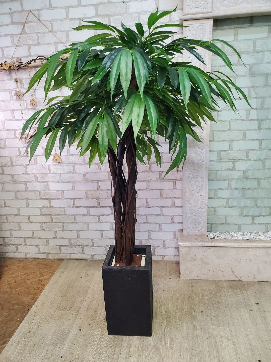 Triple Palm 150 Cm From Mango Leaves. Artificial Palm Tree for Cafe - Etsy