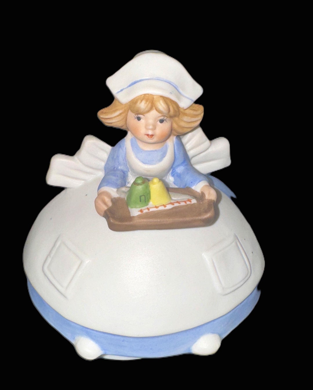 Nurse Musical Figurine / Revolving Music Box Taiwan 1960s 1970s Wearing ...