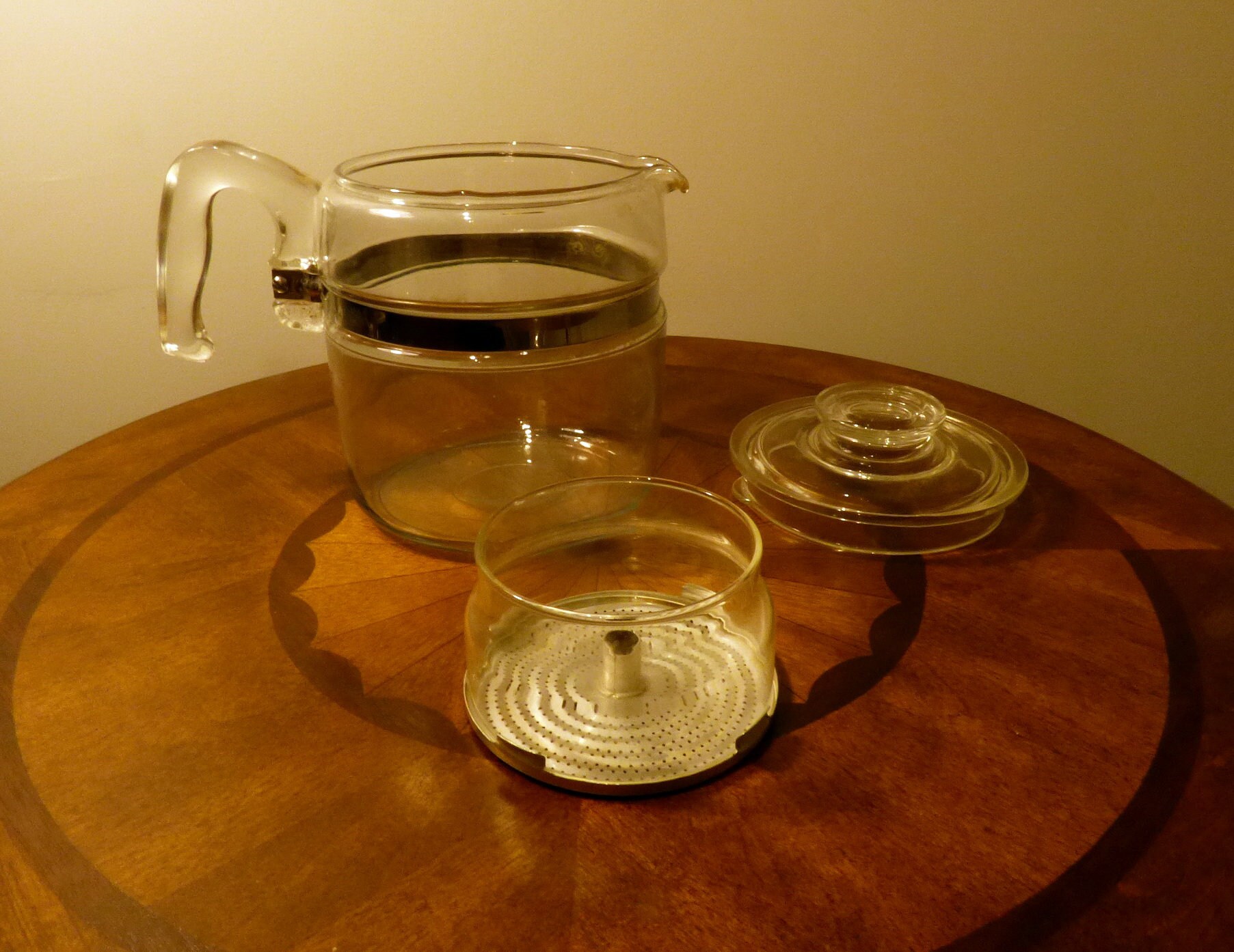 PYREX 6 Cup Clear Glass FLAMEWARE Coffee Percolator 7756 B. No Pump ...