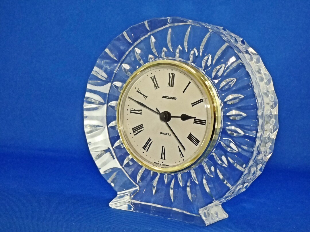 STAIGER CRYSTAL West Germany Vintage Quartz Desk / Mantel Clock ...