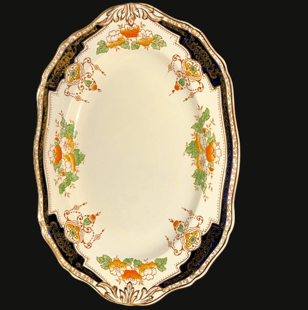 ROYAL VICTORIA 1933 Wade Royal Semi Porcelain IMARI Colours Large 14 ...