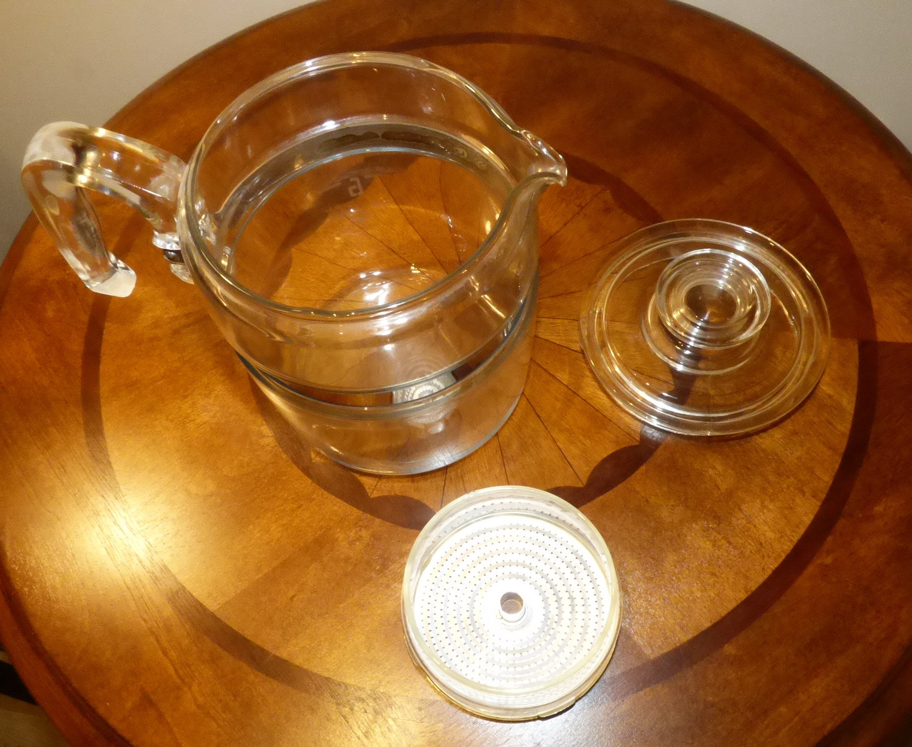 PYREX 6 Cup Clear Glass FLAMEWARE Coffee Percolator 7756 B. No Pump ...