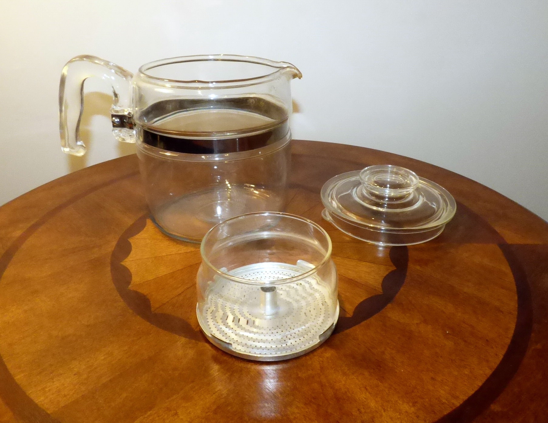 PYREX 6 Cup Clear Glass FLAMEWARE Coffee Percolator 7756 B. No Pump ...