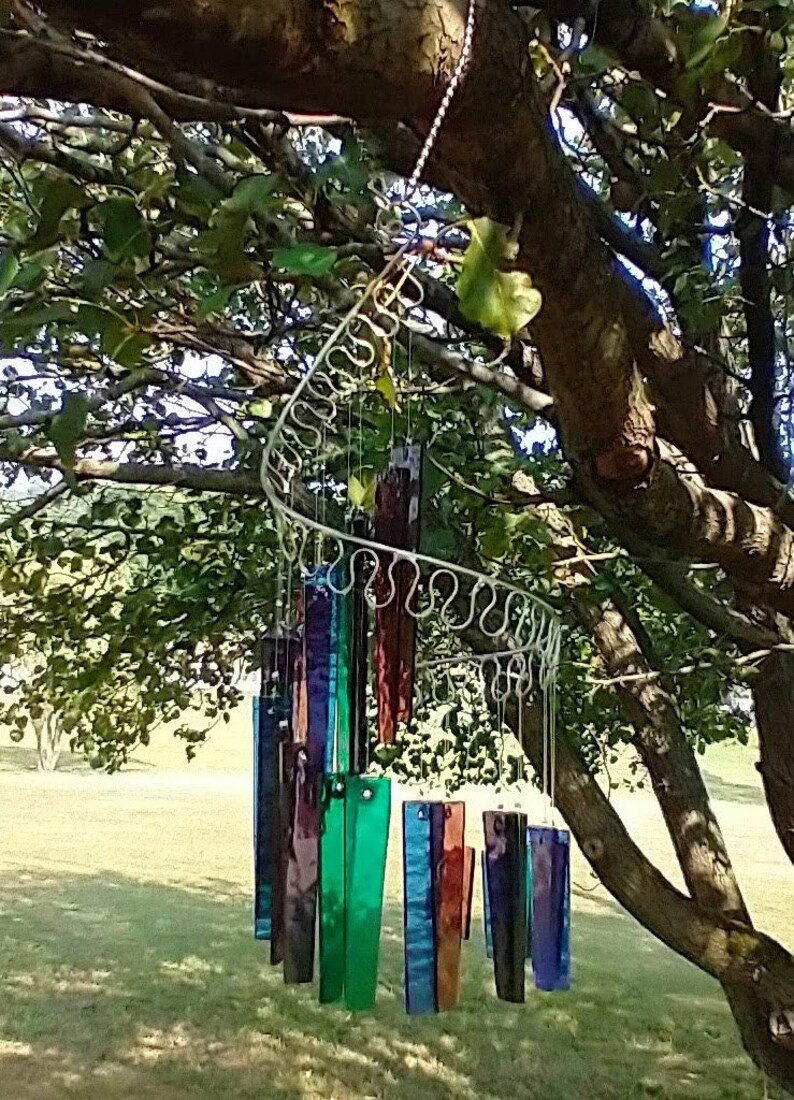 Signature Glass Spiral Wind Chimes Jules Tones - Etsy