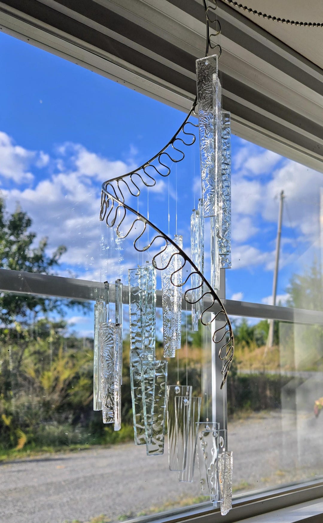 Patterns Glass Spiral Wind Chimes - Jules Tones - Etsy