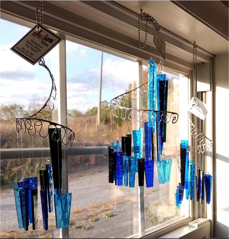 Water Glass Spiral Wind Chimes Jules Tones - Etsy