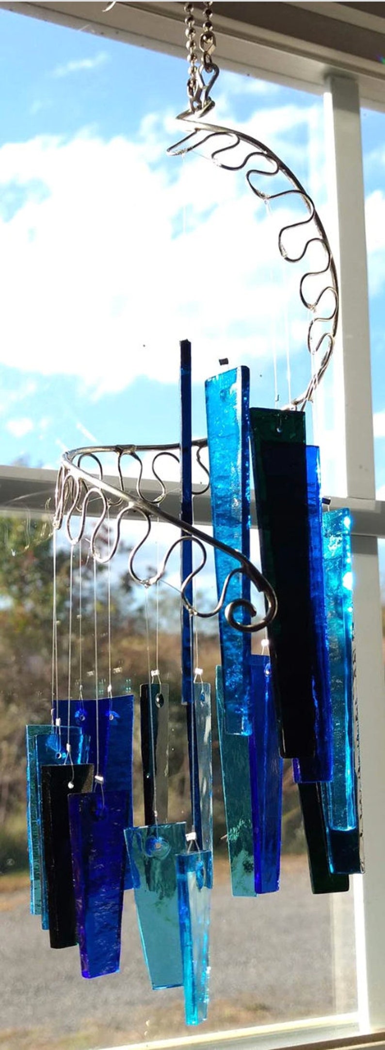 Water Glass Spiral Wind Chimes Jules Tones - Etsy