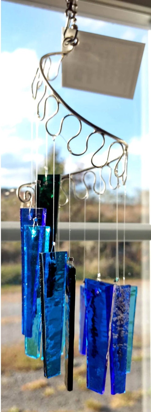 Water Glass Spiral Wind Chimes Jules Tones - Etsy