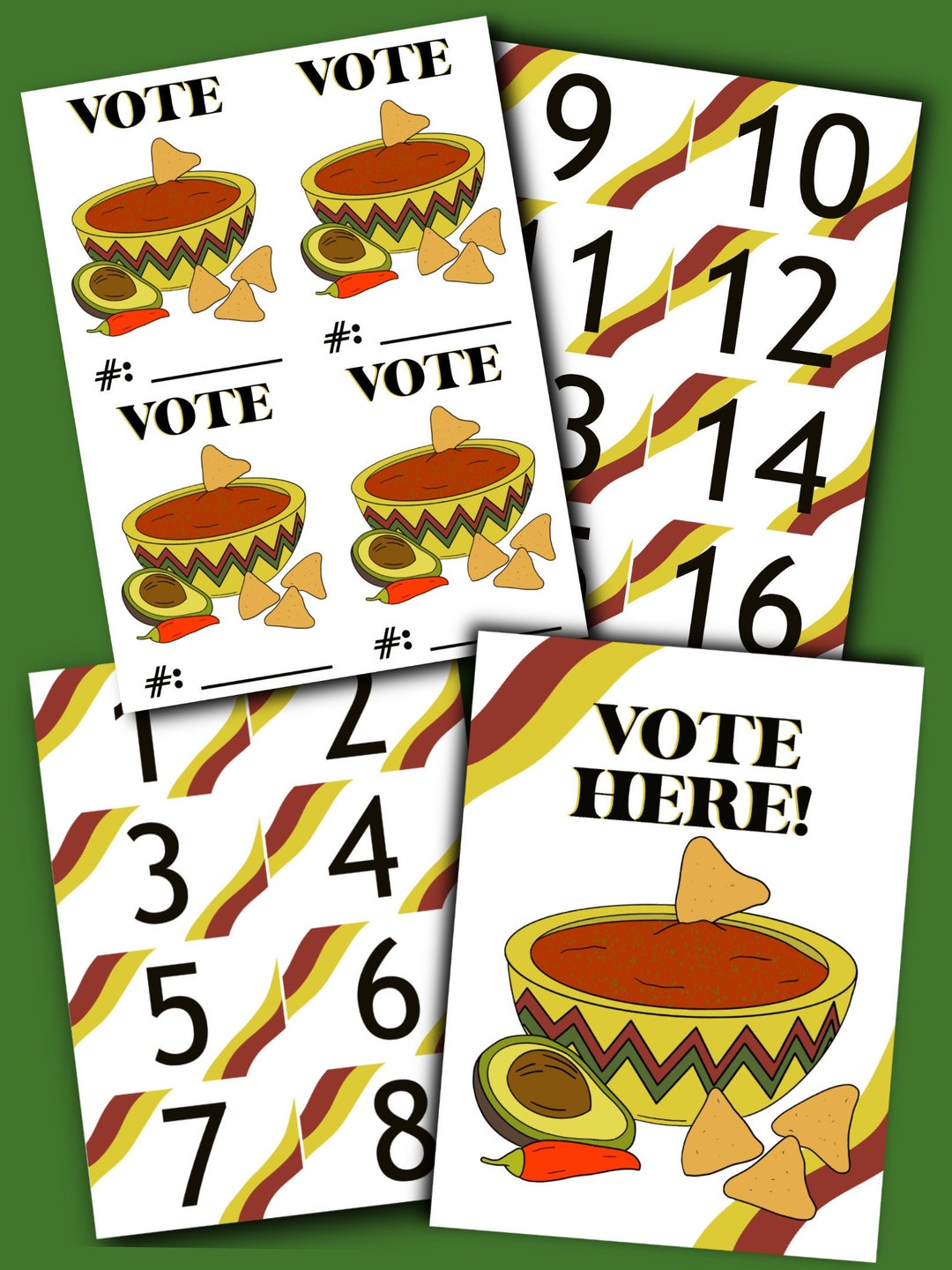 Salsa Contest Digital Pack | Cinco De Mayo Digital Download - Etsy