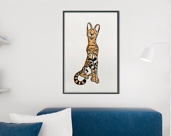 Wild Cat Print | Etsy