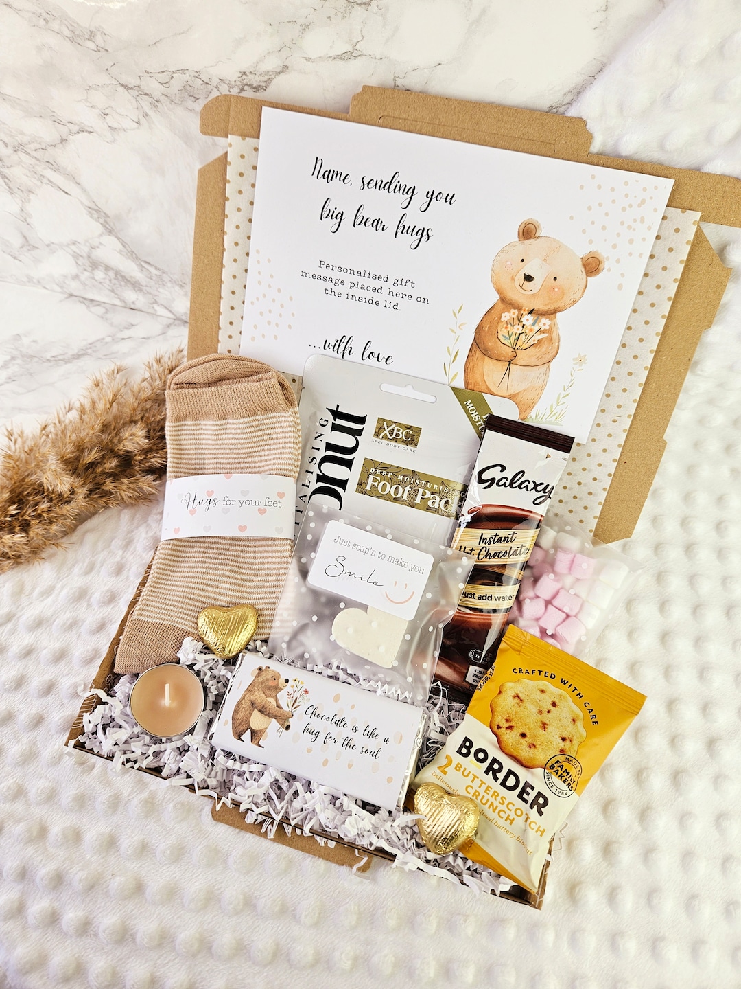 Hug in a Box Gift | Treat Box | Personalised | Letterbox Gifts - Etsy UK