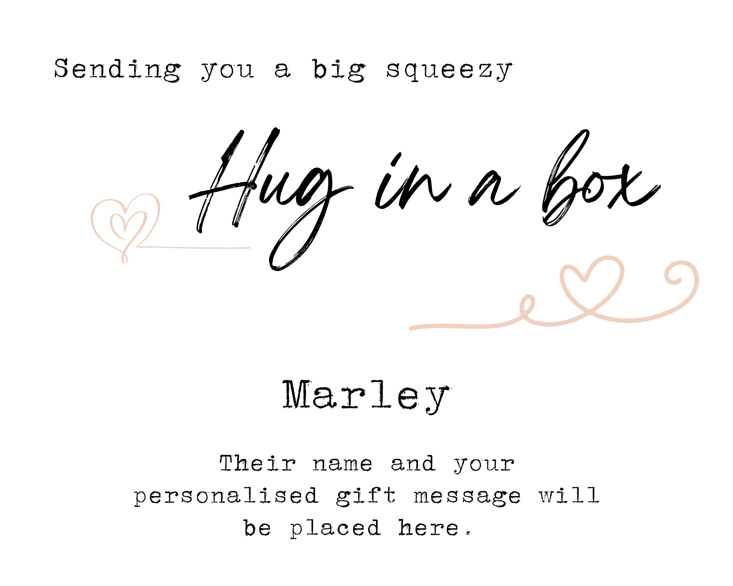 Hug in a Box Gift Treat Box Personalised Letterbox Gifts - Etsy UK
