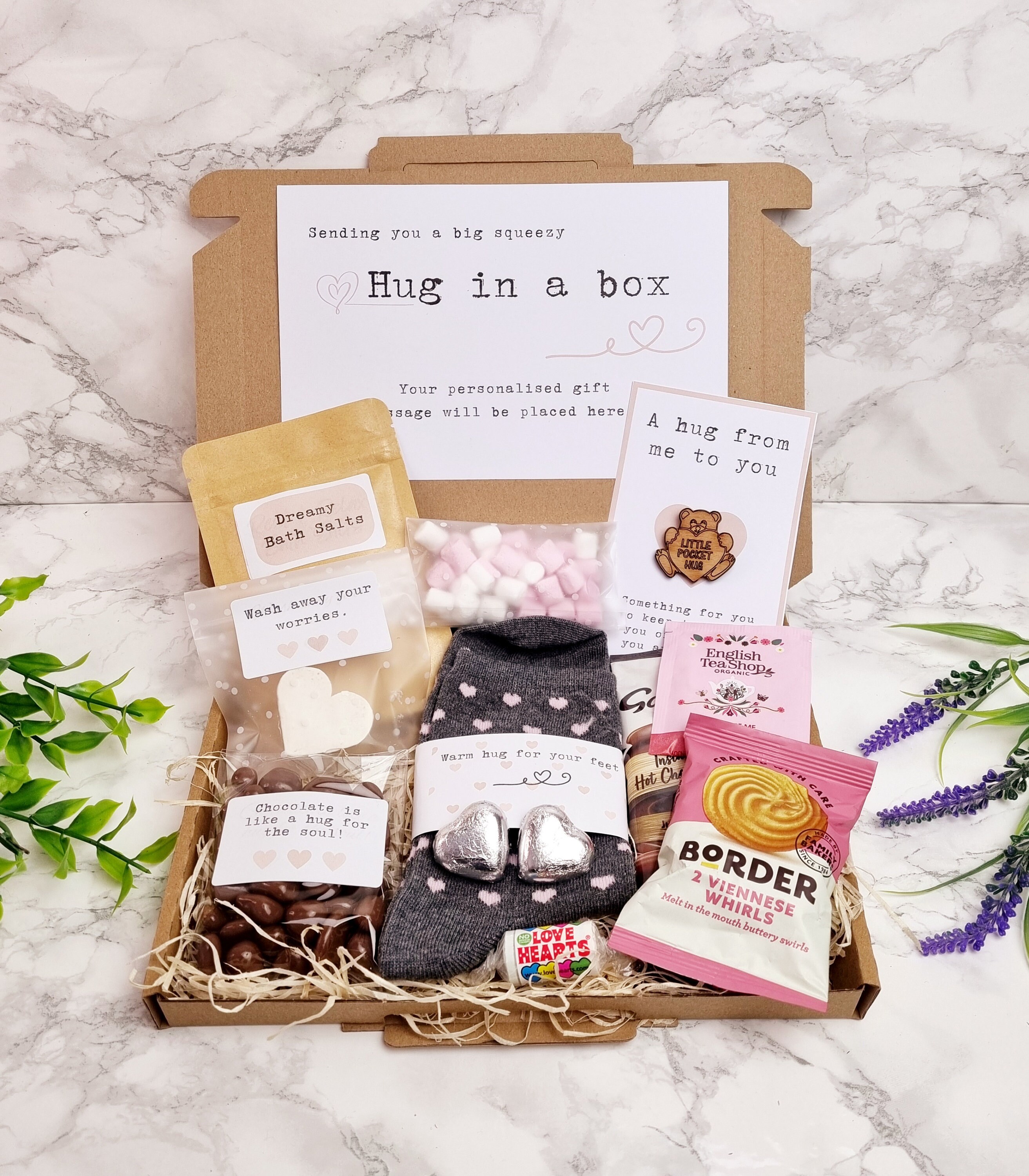 Hug in a Box Gift Treat Box Personalised Letterbox Gifts - Etsy UK