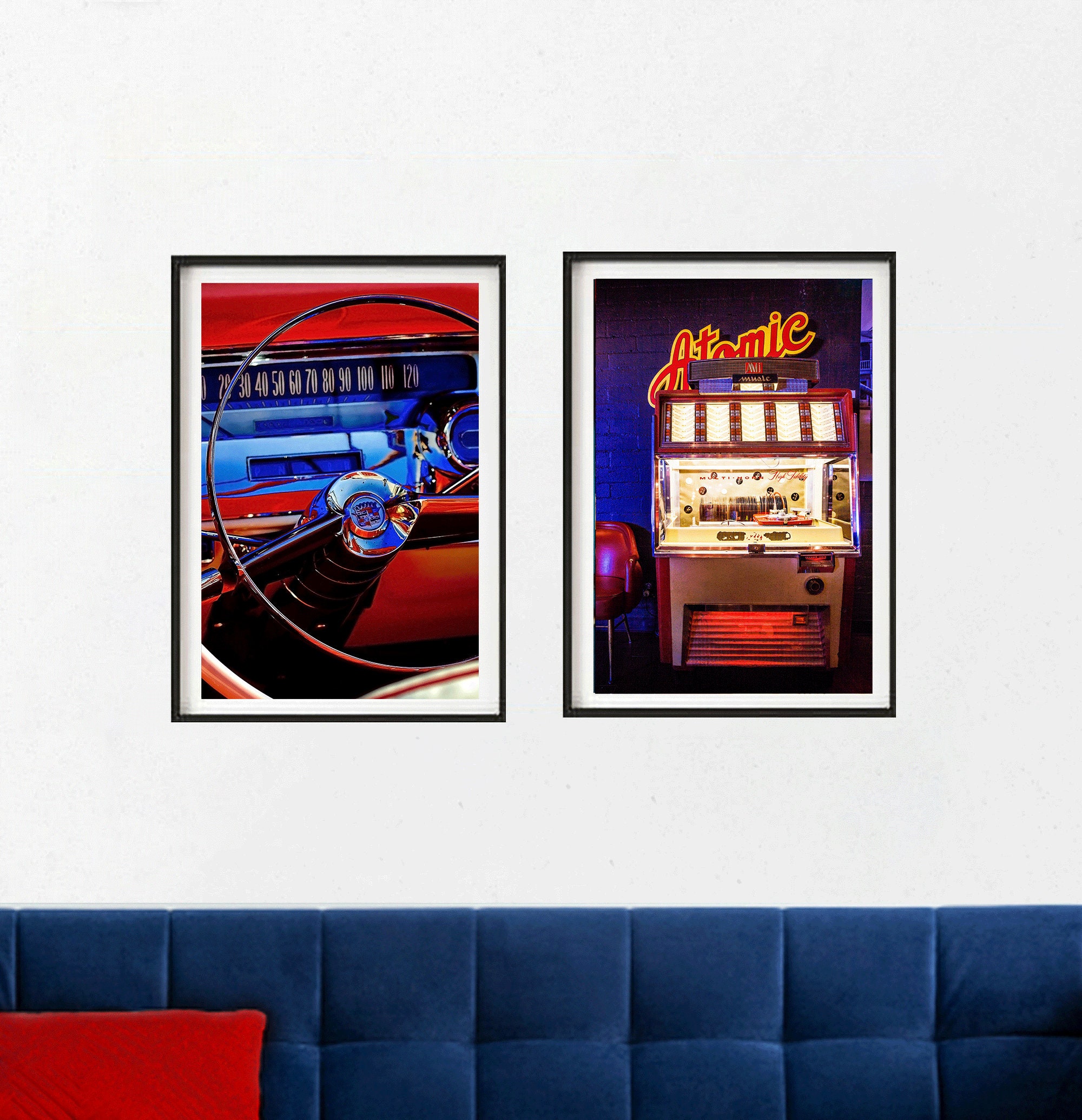 6 Retro Prints Retro Games and Dinner Jukebox Bowling - Etsy
