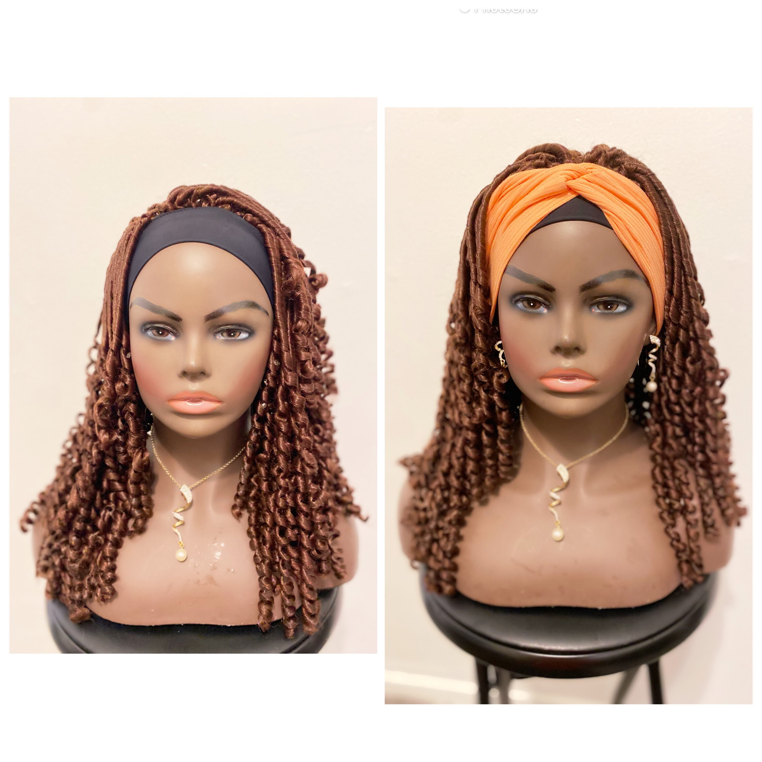 Curly Faux Loc Dreadlocks Headband Wig. - Etsy