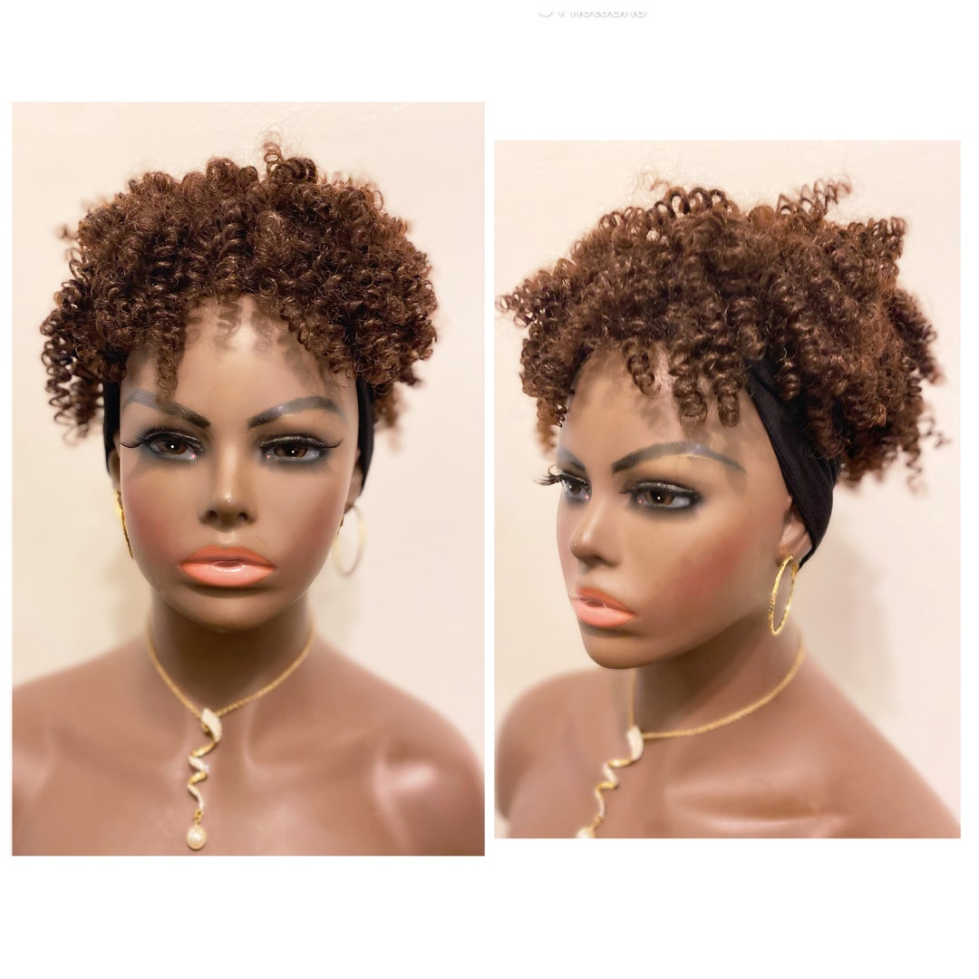 Afro Kinky Puff Bands Wig Afro Curly Hair Wrap Wig Twisted Stretchy ...