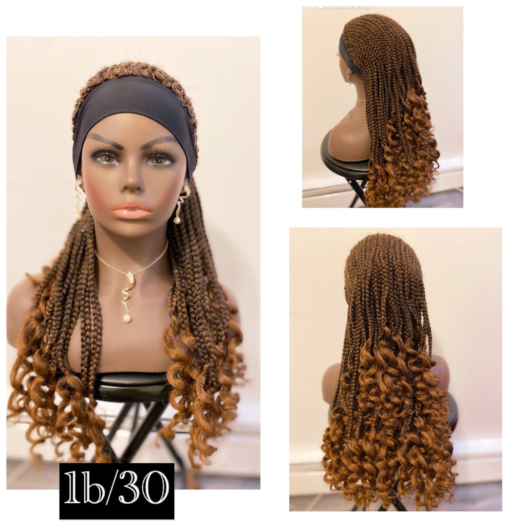 Box Braid With Headband Wig. - Etsy
