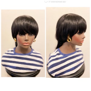 Short Pixie Cut Remy Human Hair Wig. - Etsy