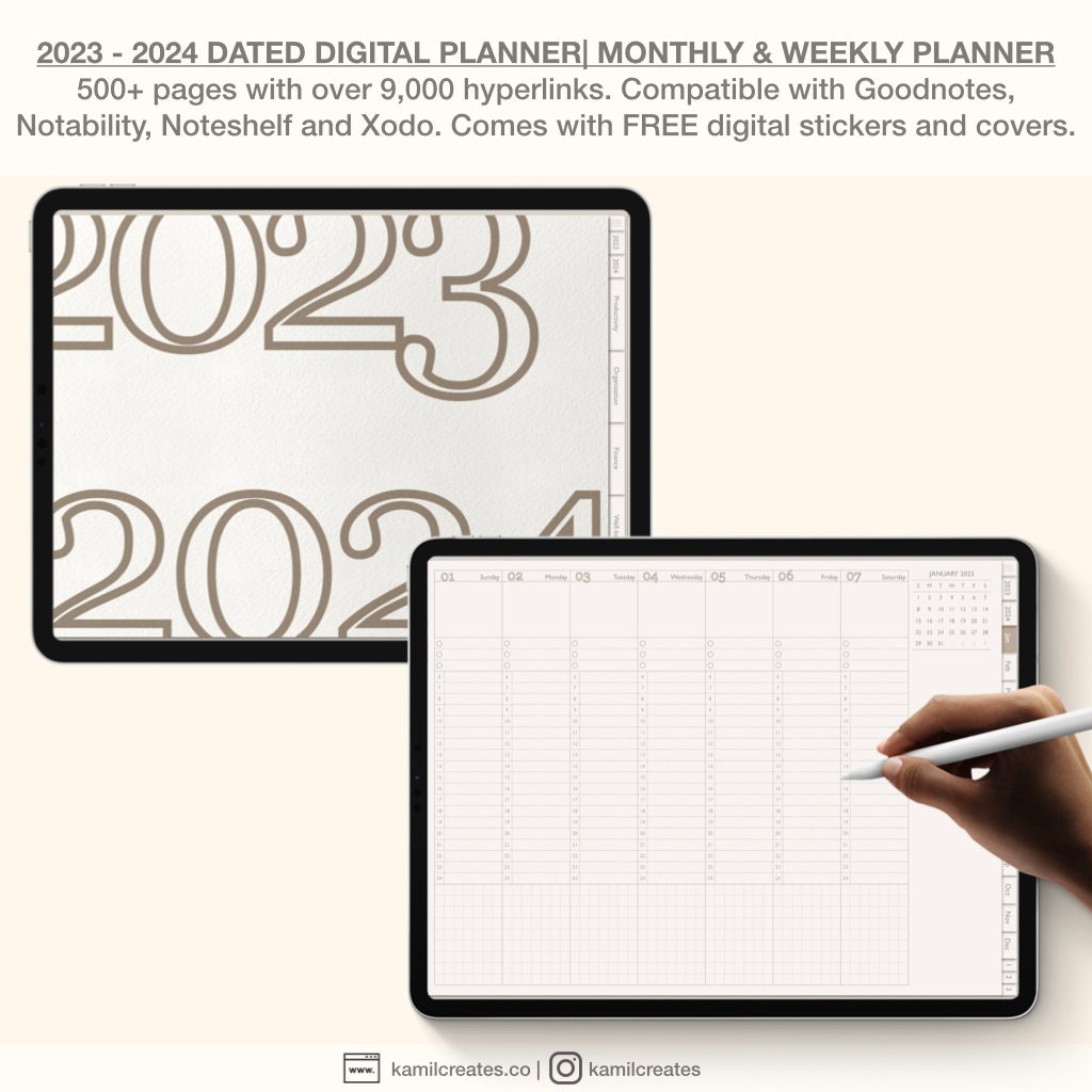 2023 2024 Dated Weekly Planner Ver 1 Minimalist Weekly - Etsy