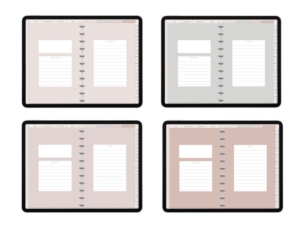 Undated Minimalist Digital Planner With Free Sticker goodnotes ...