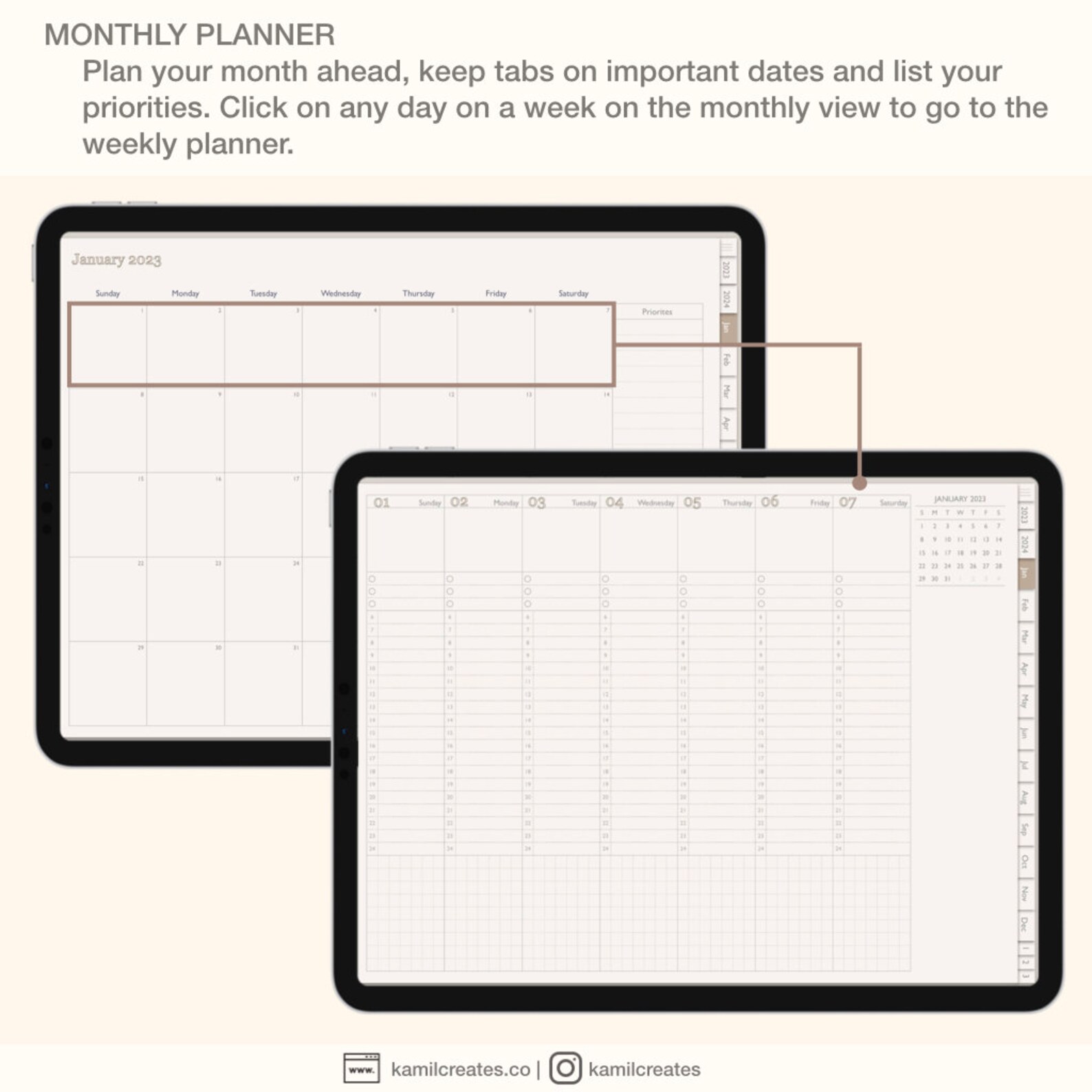 2023 2024 Dated Weekly Planner Ver 1 Minimalist Weekly - Etsy