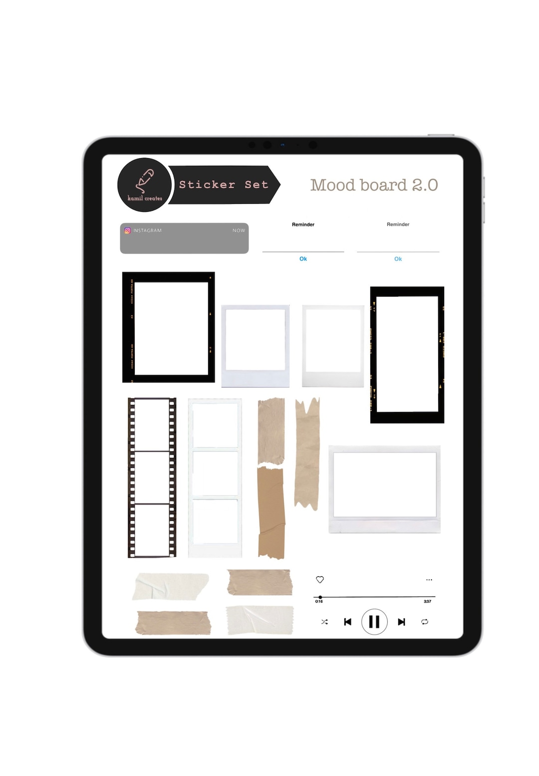 Sticker Set Mood Board 2.0 - Etsy