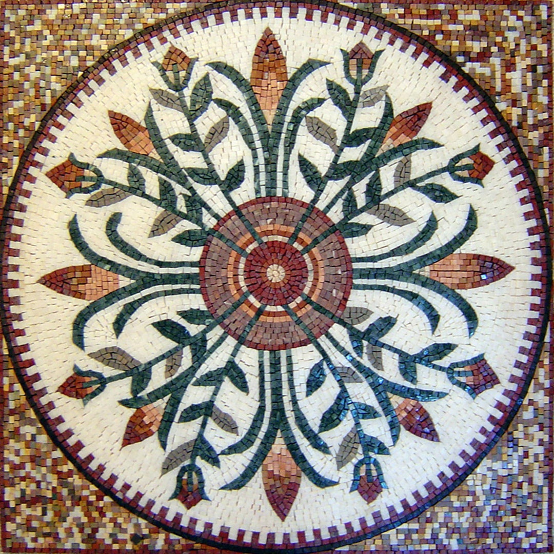 40 Handmade Marble Mosaic Square Floor Interior Home Décor Art Tile ...