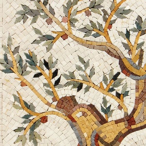 OLIVE TREE MOSAIC - Backsplash Marble Mosaic Tiles. Customization ...