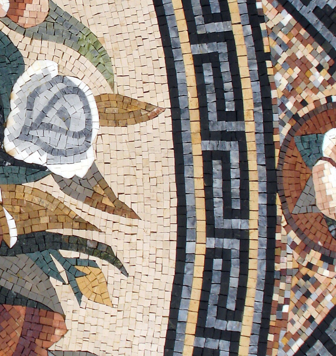 40 Handmade Marble Mosaic Flower Bouquet Mosaic Art Tile - Etsy