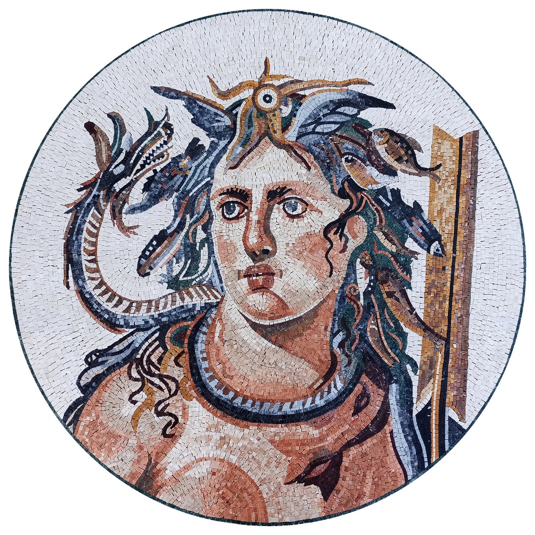 TETHYS MOSAIC TILES |tethys Goddess of the Sea Reproduction Art Mosaic ...