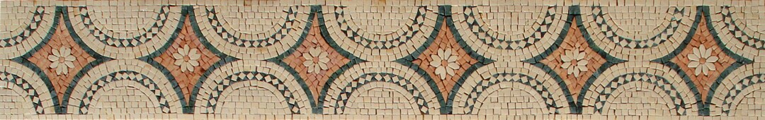 Floral Mosaic Border: Botanical Wall Tiles (40x6") - Etsy