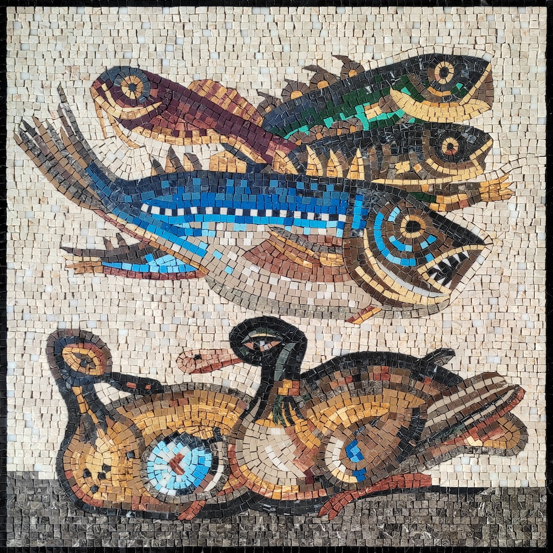 FISH MOSAIC TILES | Animal Mosaic Tiles for House Warming | Mallard ...