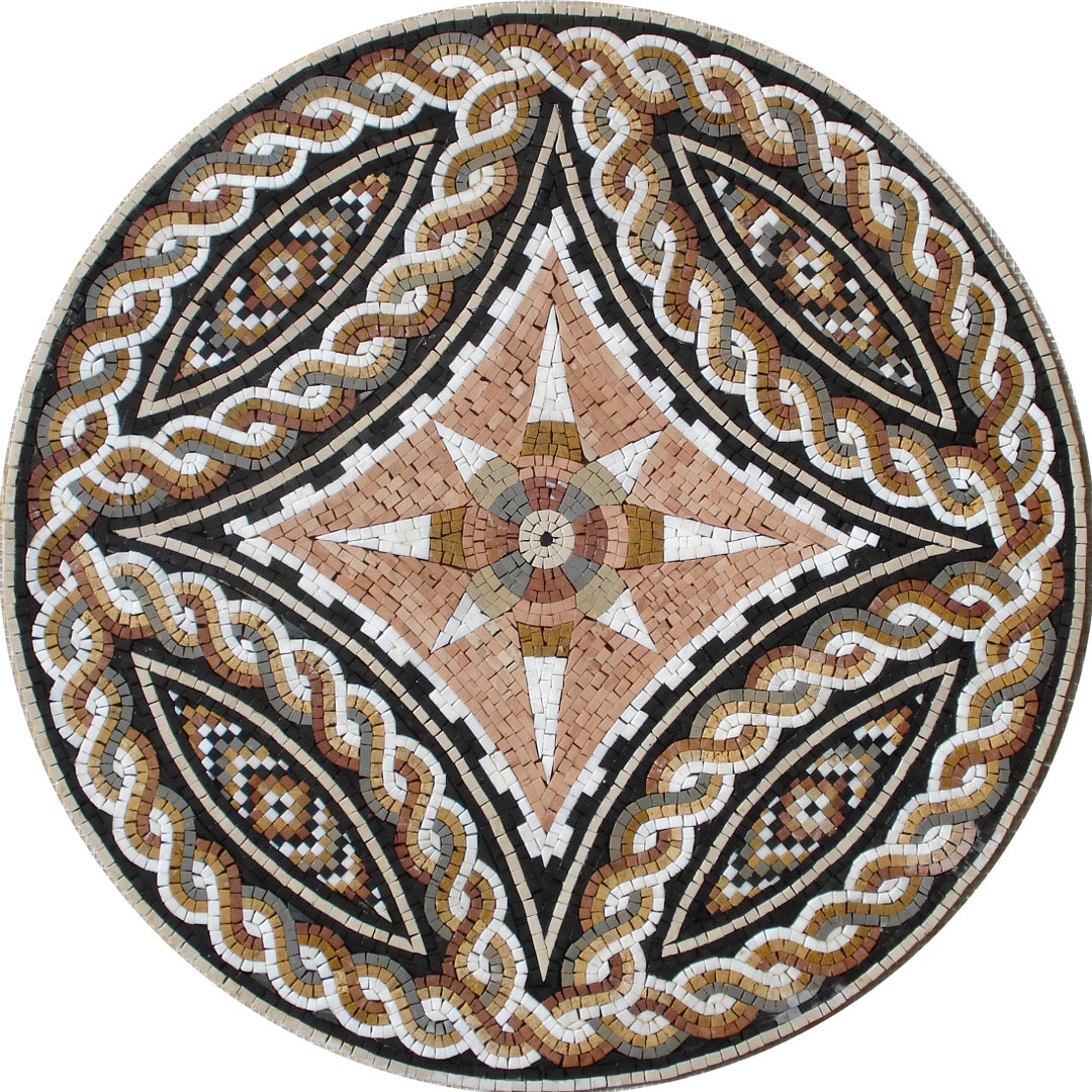 Classic Grandeur - Mosaic Medallion - Roman Marble Mosaic Art Stone ...