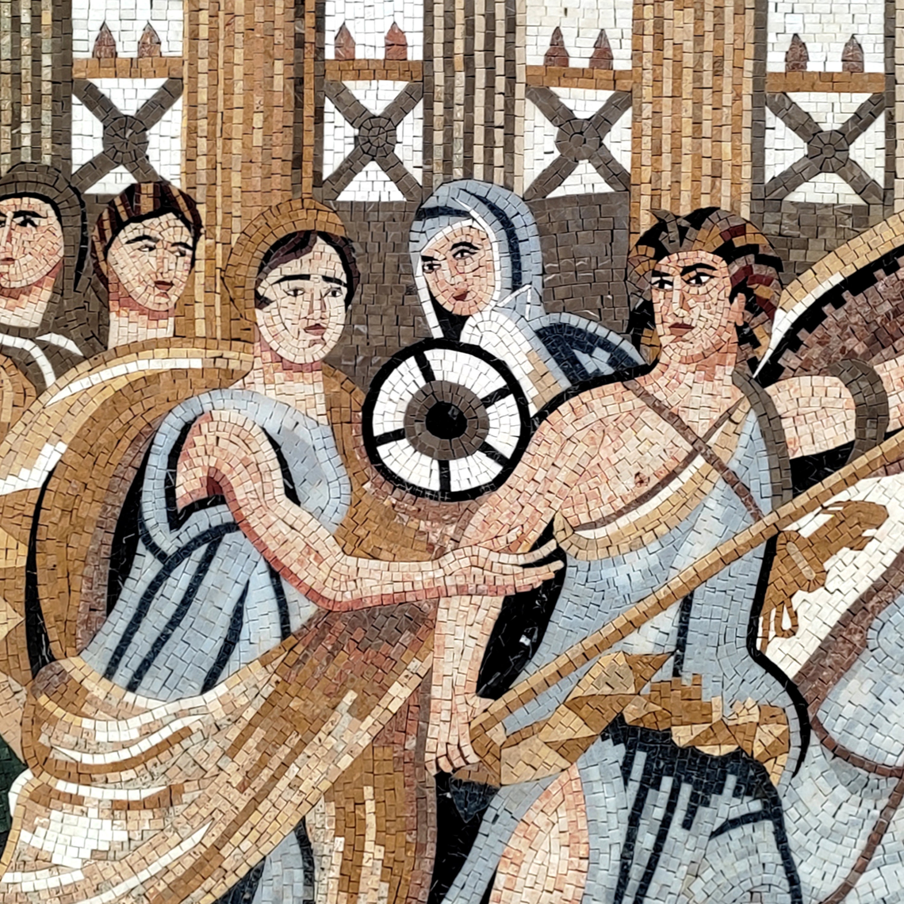 Handmade Roman Emperor Mosaic Mural: Ancient Art Reproduction - Etsy