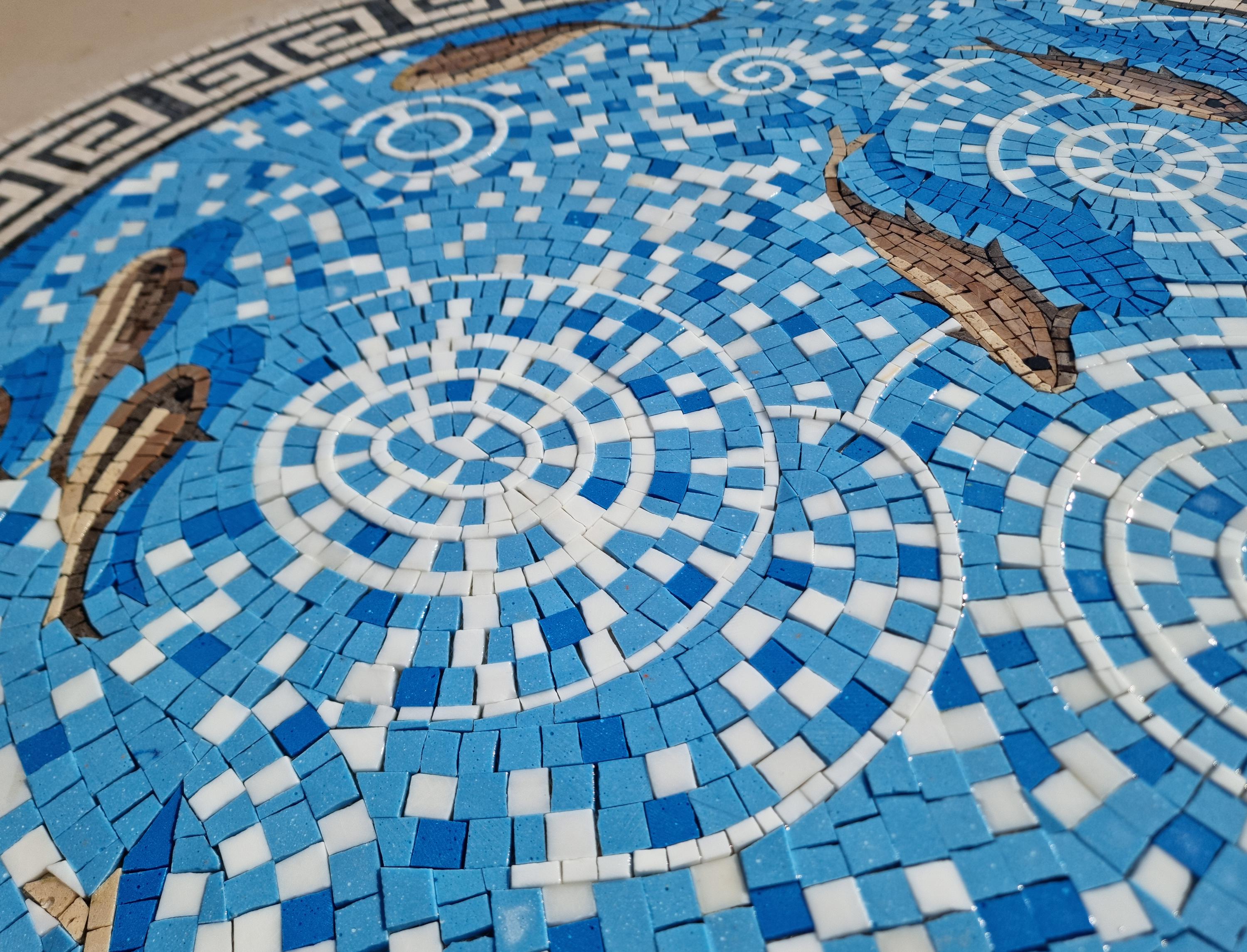 Handmade Fish Mosaic Tile: Kitchen Backsplash, Pool Art (36") - Etsy