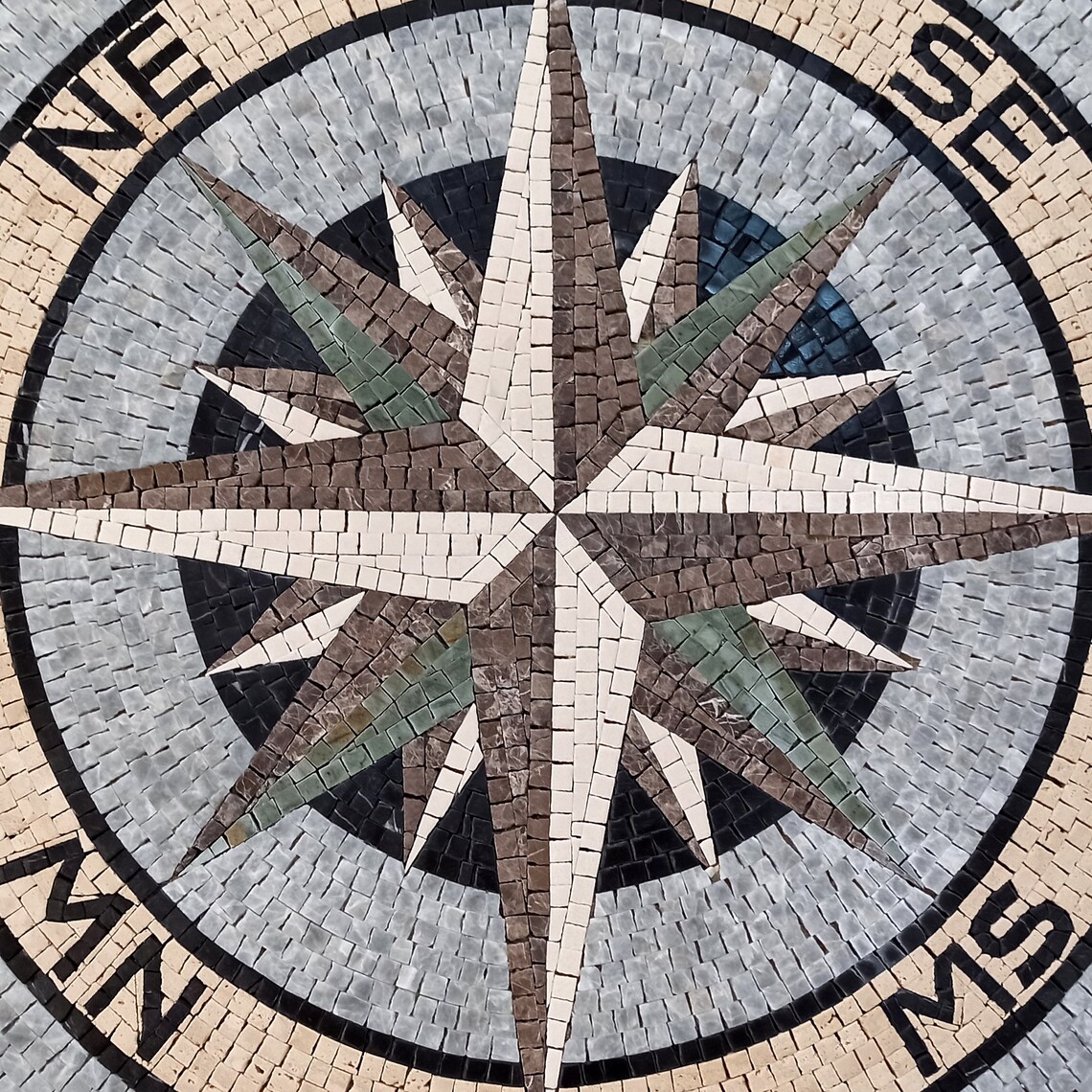 32 Handmade Compass Bathroom Tile Ideas Pool Tile | Etsy