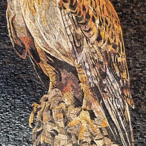 EAGLE MOSAIC MURALS Bird Mosaic Tiles for Living Room Walls Bald Eagle ...
