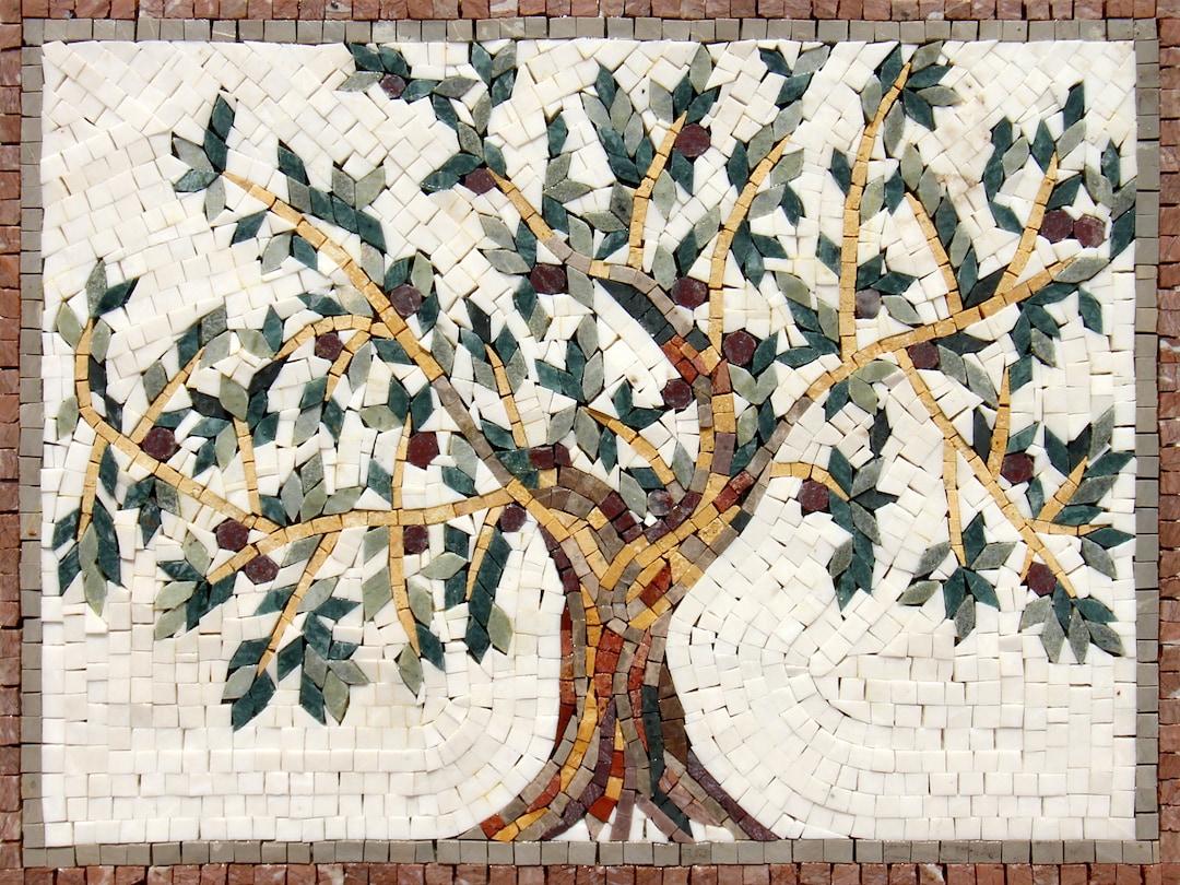 OLIVE TREE MOSAIC - Backsplash Marble Mosaic Tiles. Customization ...