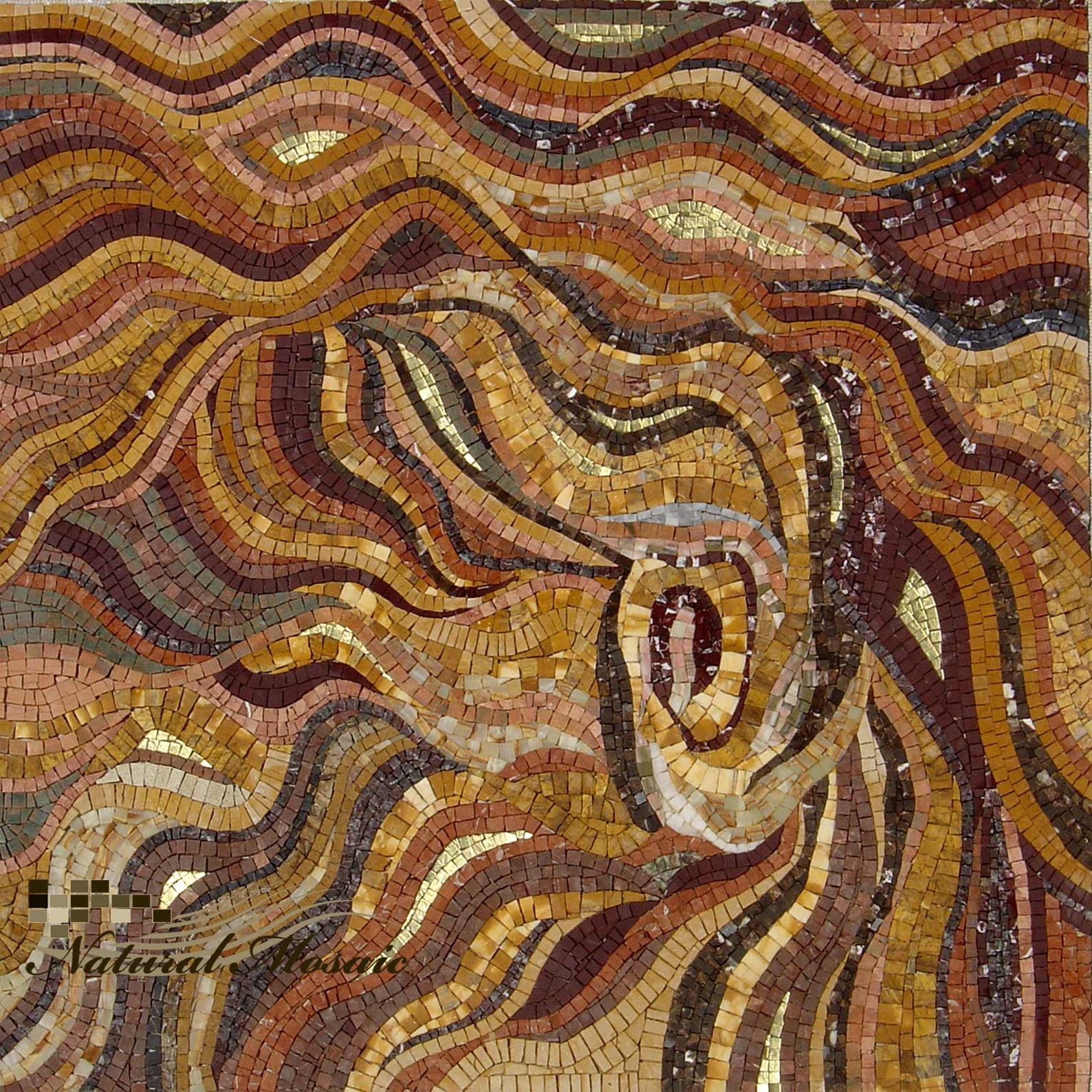 32" Medallion Marble Mosaic Tile: Geometric Inlay Artwork - Etsy