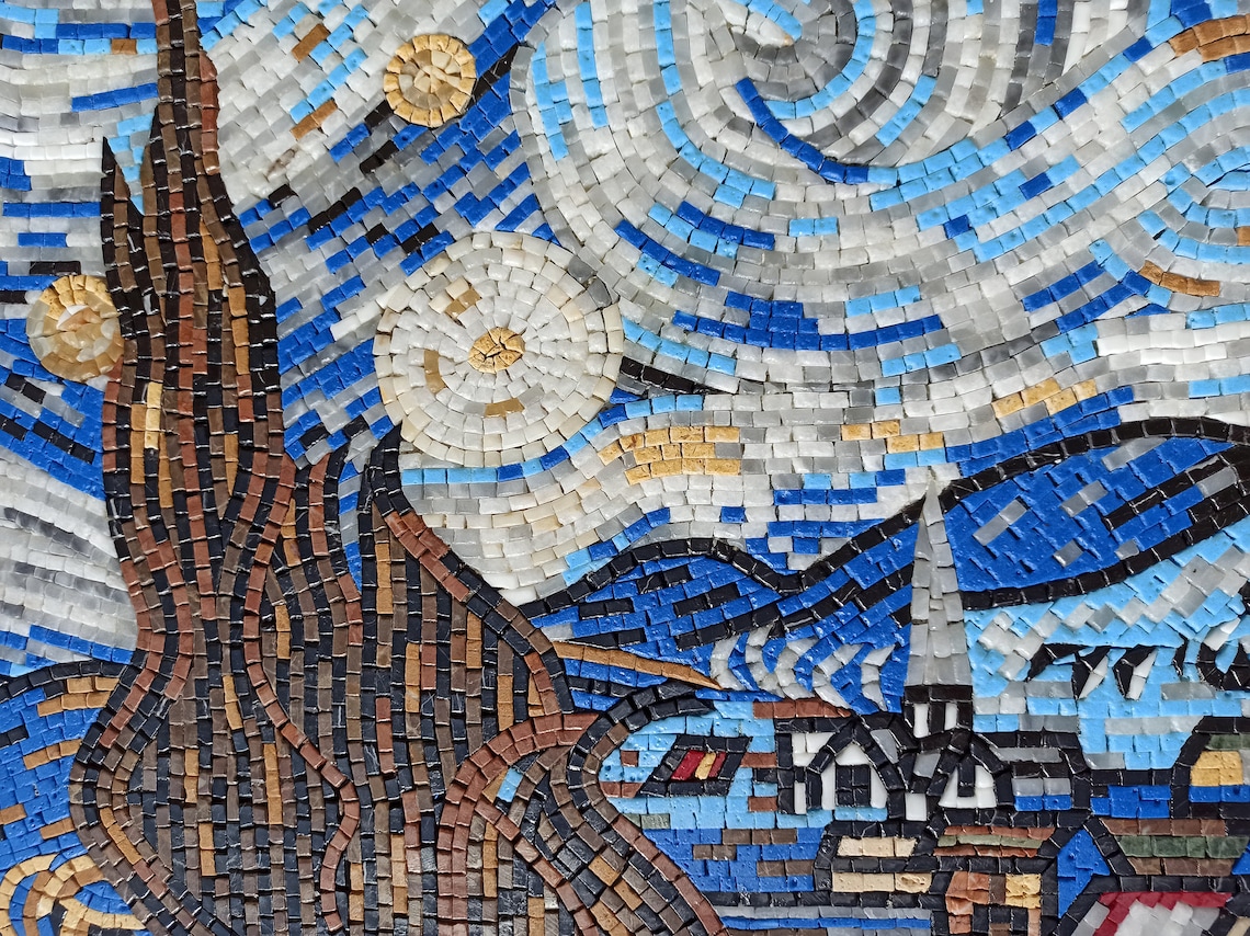Vincent Van Gogh the Starry Night Mosaic Reproduction - Etsy