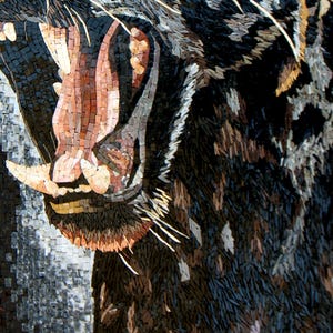 TIGER MOSAIC BACKSPLASH | Wild Jungle Animal Mosaic Tiles for House ...