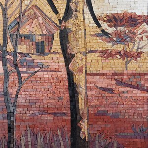 FARMER MOSAIC TILES | Farmer Woman Walk Home Creative Reproduction ...