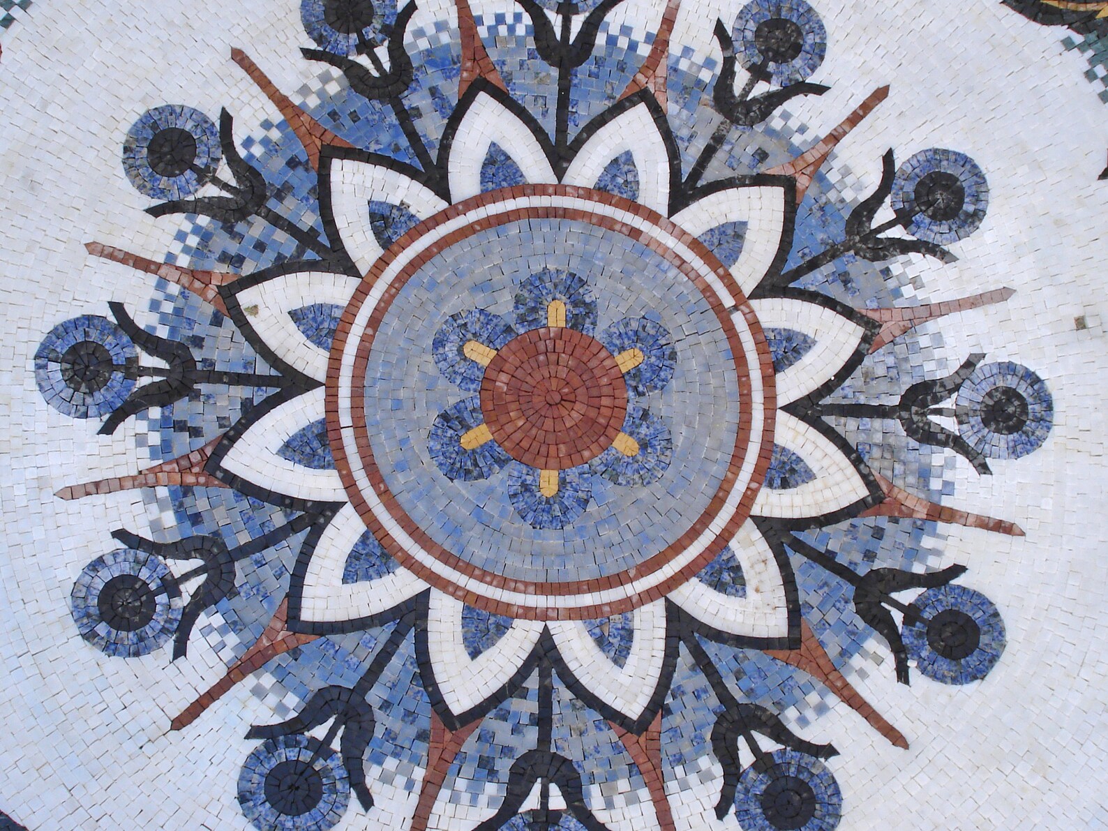 MEDALLION WALL ART Flowers Medallion Pattern Handmade Marble | Etsy