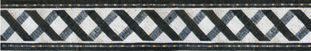 8” GEOMETRICALMOSAIC TILES | Line Pattern Artwork Mosaic Borders for ...