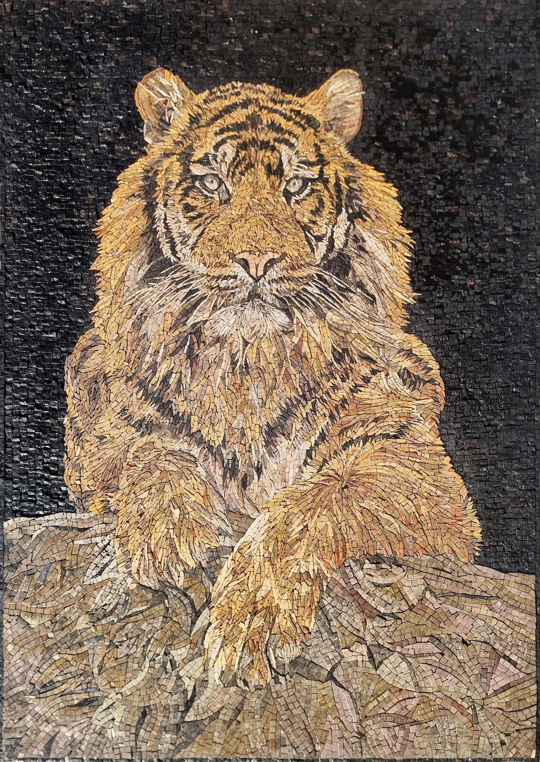 LION MOSAIC MURALS | Wild Jungle Animal Mosaic Tiles for House Warming ...
