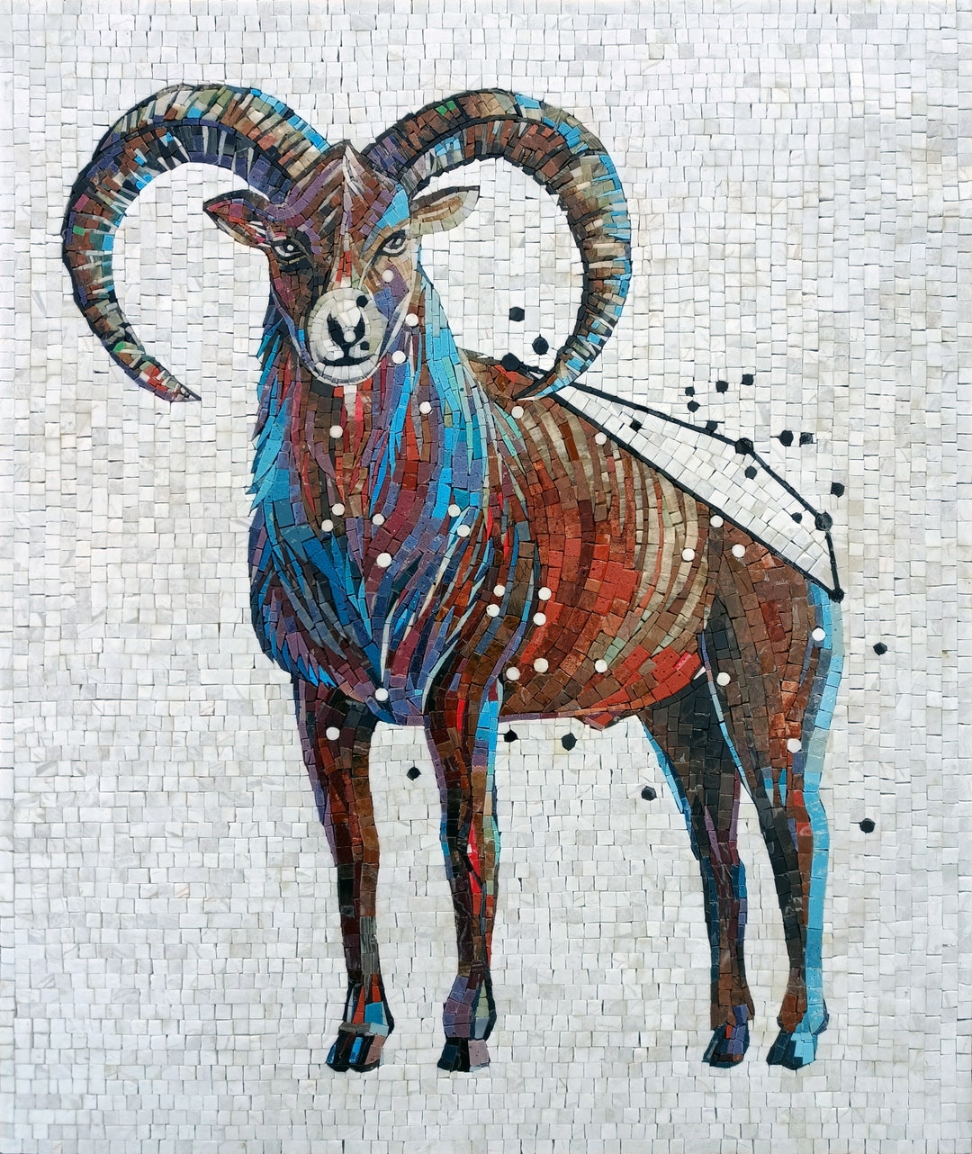 TAURUS MOSAIC TILES | Taurus Zodiac Symbol Mosaic Tiles for House ...